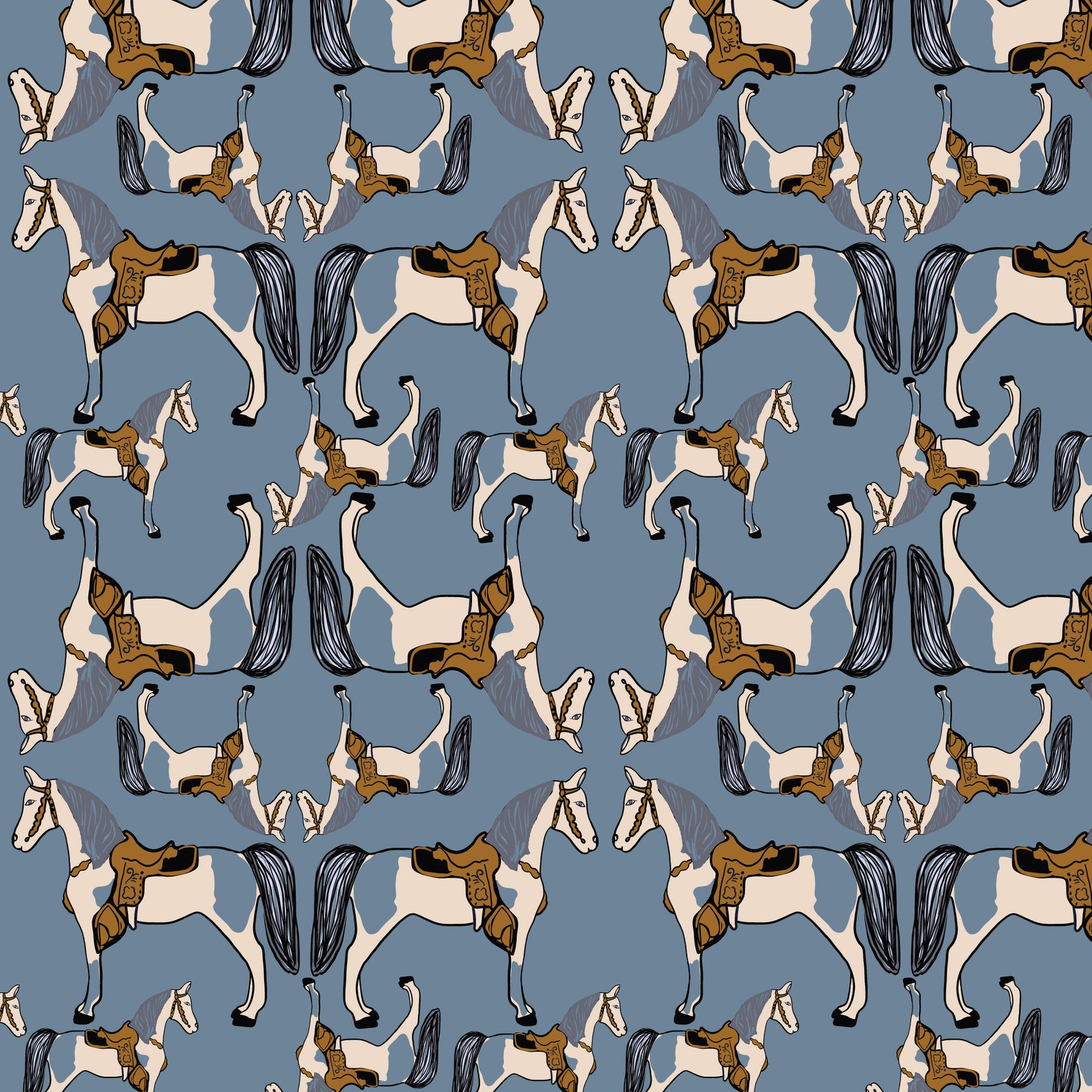 Blue Billy Blue Wallpaper – 27.5" x 10m Roll | Straight Match – SUPPLY ...