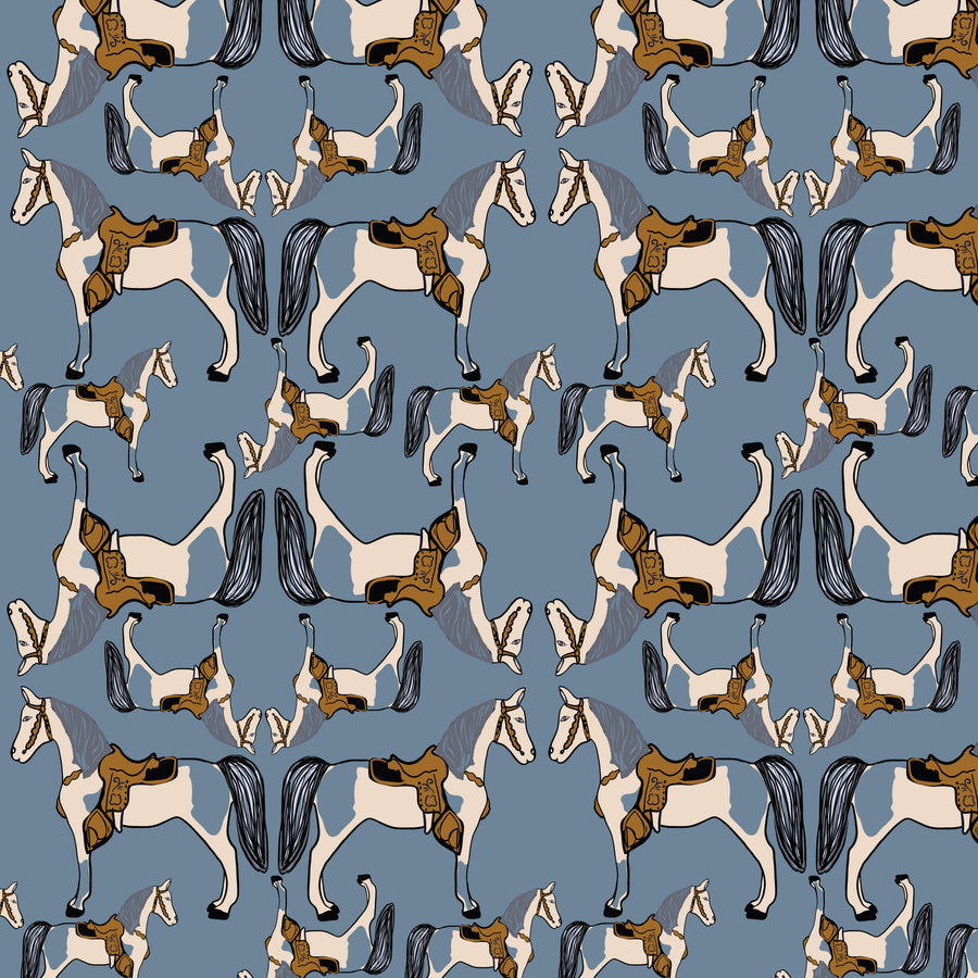 Blue Billy Blue Wallpaper – 27.5" x 10m Roll | Straight Match – SUPPLY ...