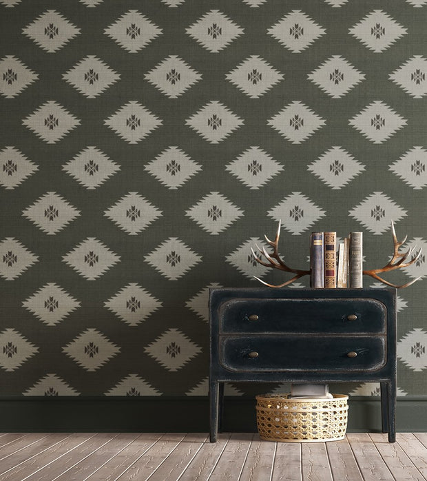Flintstones Grasscloth Wallpaper - Sawtooth Pattern | Supply Showroom ...
