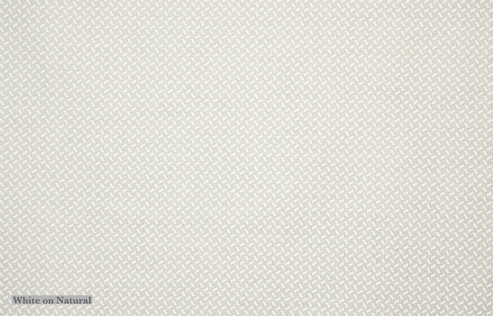 White on Natural Criss Cross Fabric – 100% Linen, Sold by Yard – SUPPLY ...
