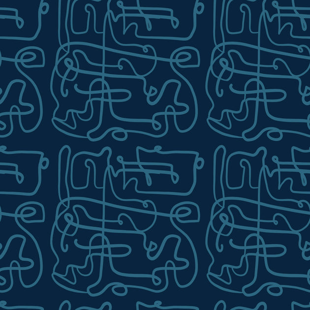 Ari Navy Wallpaper – Straight Match Modern Design Sold by the Yard ...