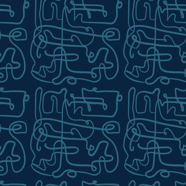 Ari Navy Wallpaper – Straight Match Modern Design Sold by the Yard – SUPPLY Showroom