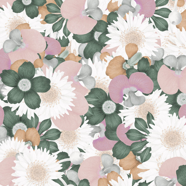 Dusty Rose Agnes Wallpaper – Elegant Straight Match Wall Design ...