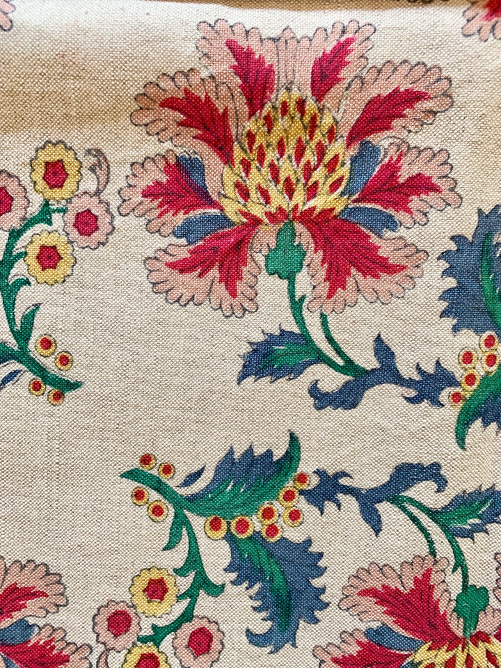 Multi Color on Natural - French Floral Fabric - Premium Quality ...