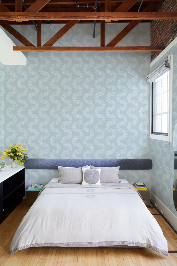 Fog Squiggle Dot Wallpaper – Non Woven Fibre | Sold by Yard | 5–7 Week – SUPPLY Showroom