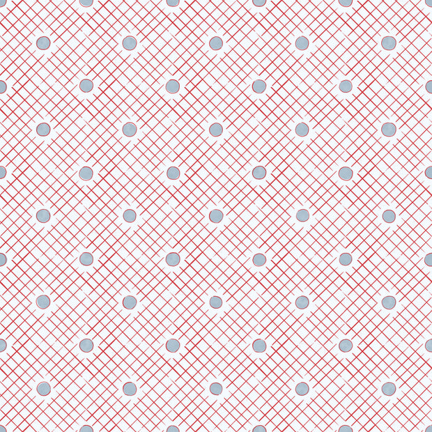 Sky Coral Swiss Dots Wallpaper – Straight Match Clay Coated – SUPPLY ...