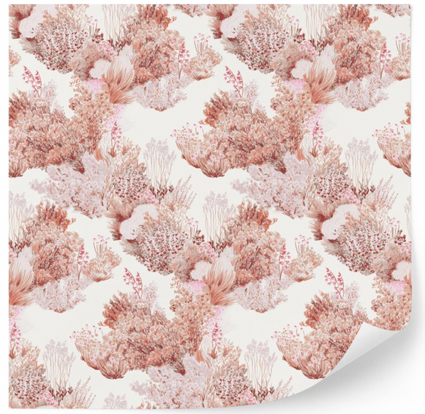 Coral Early Hours Wallpaper – Premium Straight Match Wallcovering ...
