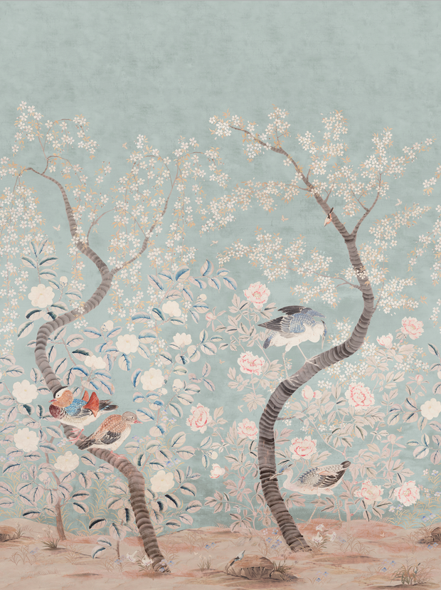 Sky Fauna Wallpaper Panels on Clay Coated Paper – Scenic Design ...