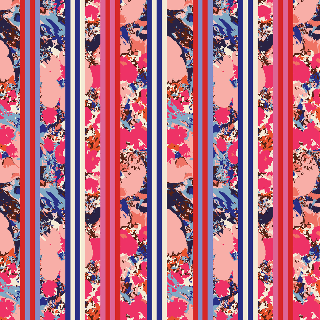 Ursula Pink/Red - Linen Cotton Fabric - Premium Quality | Supply ...