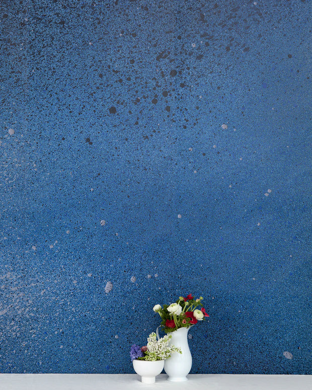 Astral Blue Mural Wallpaper – 11' Panels, Non-Woven, Custom Widths ...