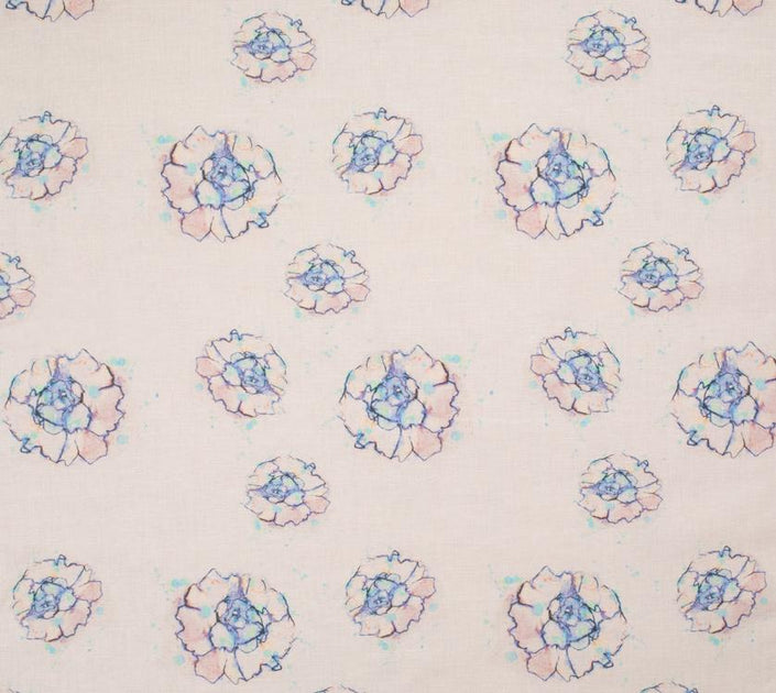 Pink - Phoebe Flower - Linen Cotton Fabric | Supply Showroom – SUPPLY ...