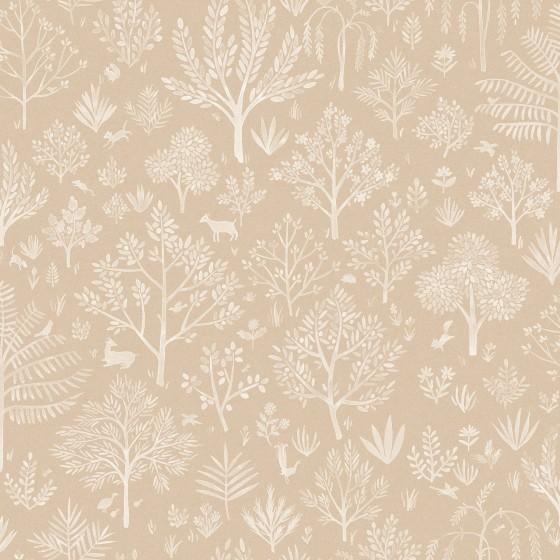 Riversand Woodland Wallpaper – Half-Drop Pattern, Sold by the Yard ...